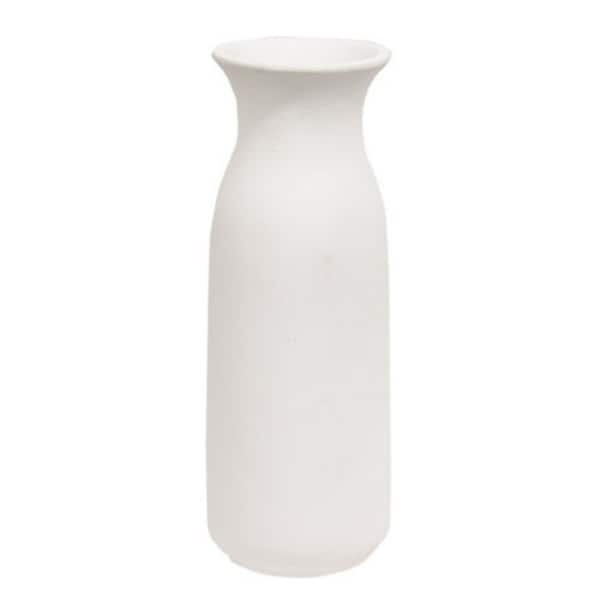 9.25 Inch White Ceramic Tall Vase for Home Decoration - Bed Bath & Beyond - 43496536